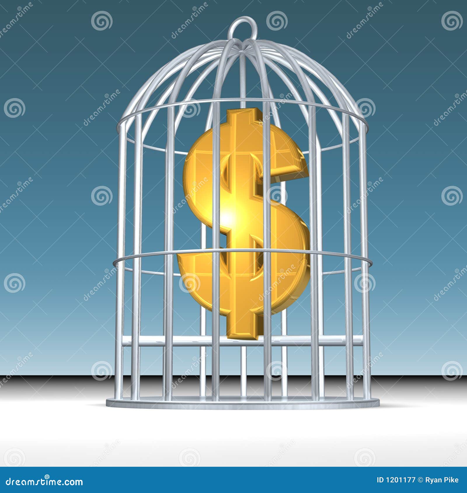 Trapped money stock illustration. Illustration of gold - 1201177