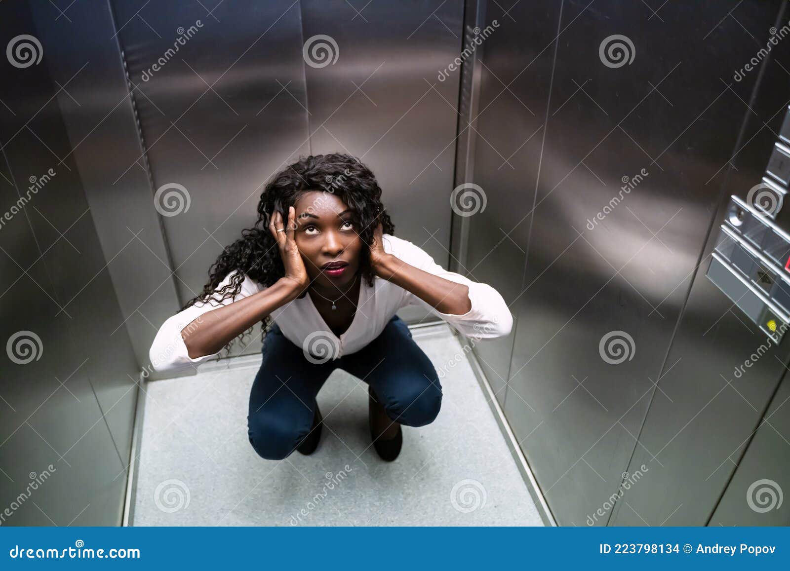 Trapped or Stuck Inside Elevator Stock Photo - Image of attacks ...