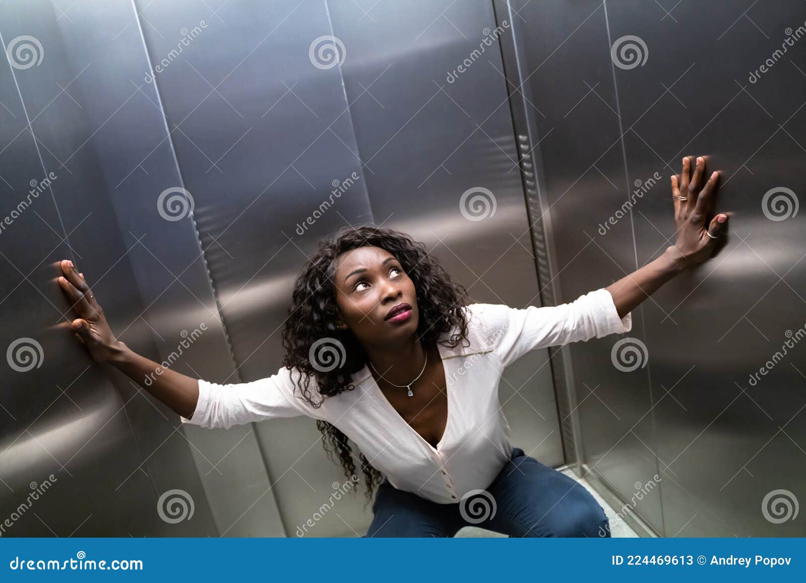 Inside Elevator Shaft. Lift Top View Royalty-Free Stock Photo ...