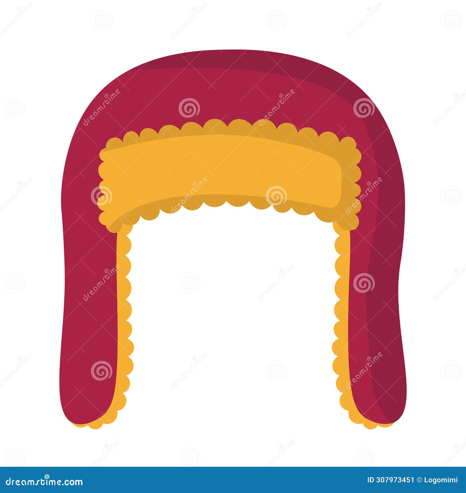 Trapper Hat Vector Illustration, Winter Trooper Earflap Hat On White ...