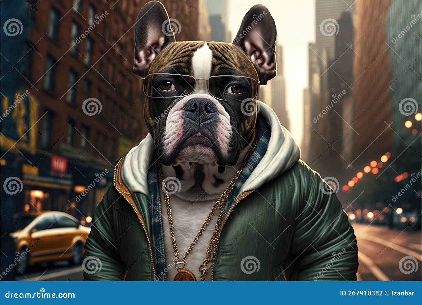 Rapper Dog in Nyc Illustration Generative Ai Stock Illustration ...