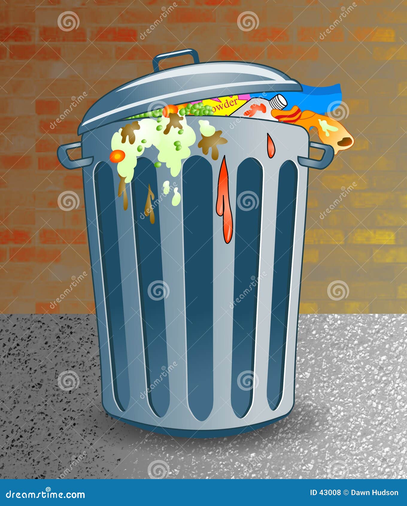 Trash stock illustration. Illustration of messy, outdoors - 43008