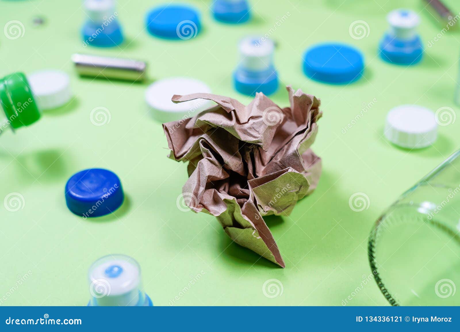 Trash and Assorted Garbage Isolated on Background Stock Image - Image ...