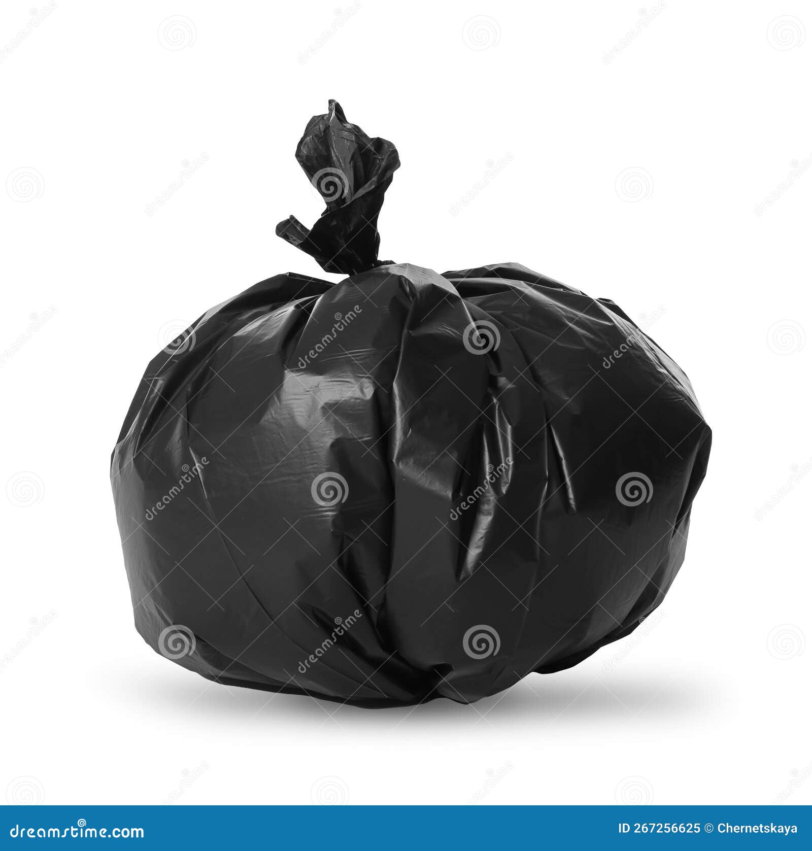 Trash Bag Full of Garbage Isolated on White Stock Image - Image of ...