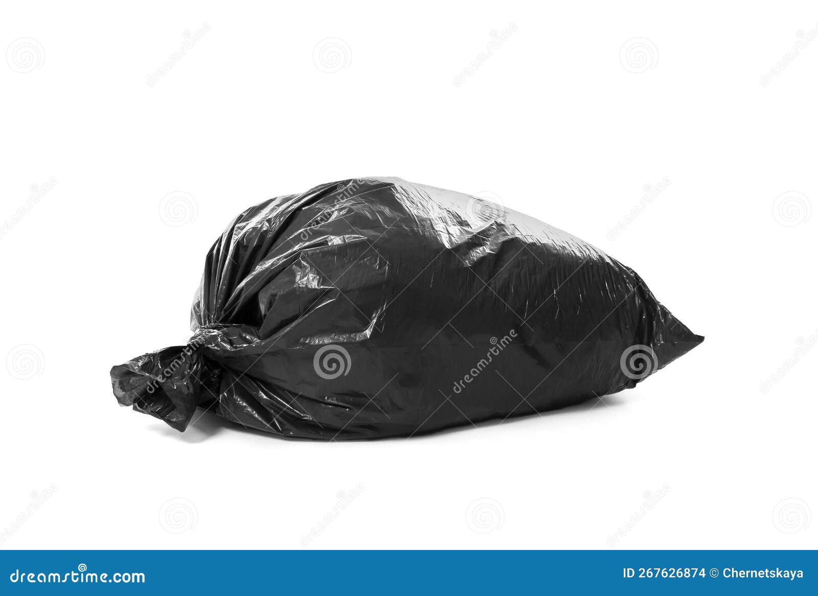Trash Bag Full of Garbage Isolated on White Stock Photo - Image of ...
