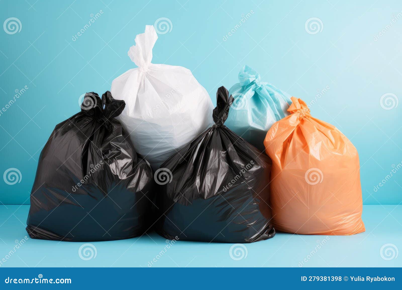 Trash Bag Garbage. Generate Ai Stock Illustration - Illustration of ...