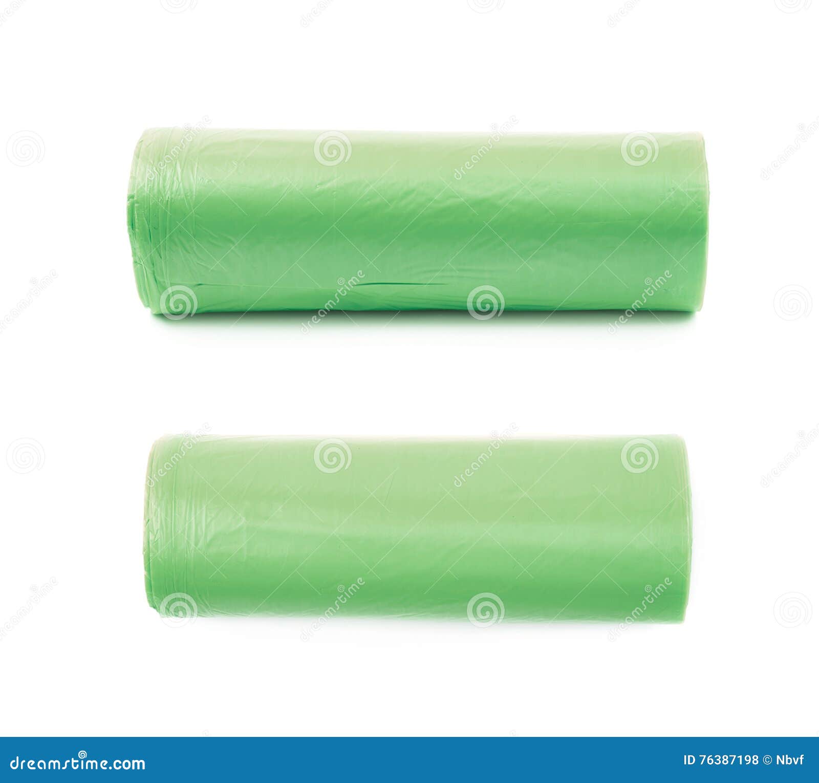 Trash bag roll isolated stock photo. Image of closeup - 76387198