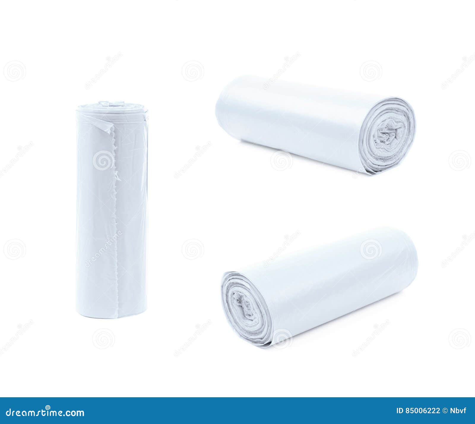 Trash bag roll isolated stock photo. Image of closeup - 85006222