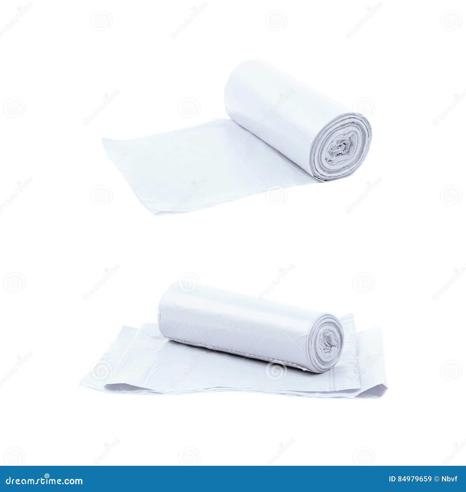 Trash bag roll isolated stock image. Image of single - 84979659