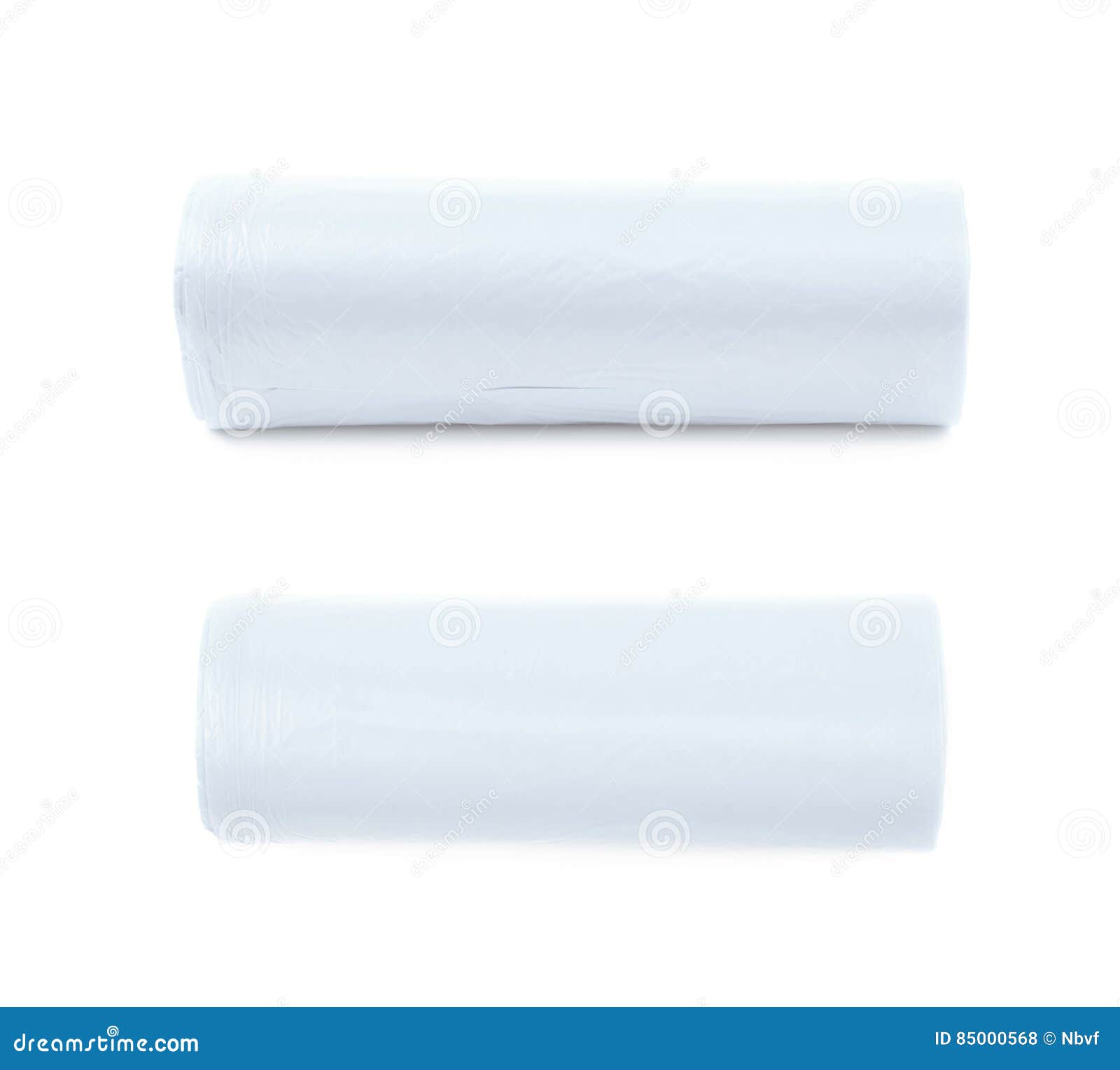 Trash bag roll isolated stock photo. Image of clean, rolled - 85000568