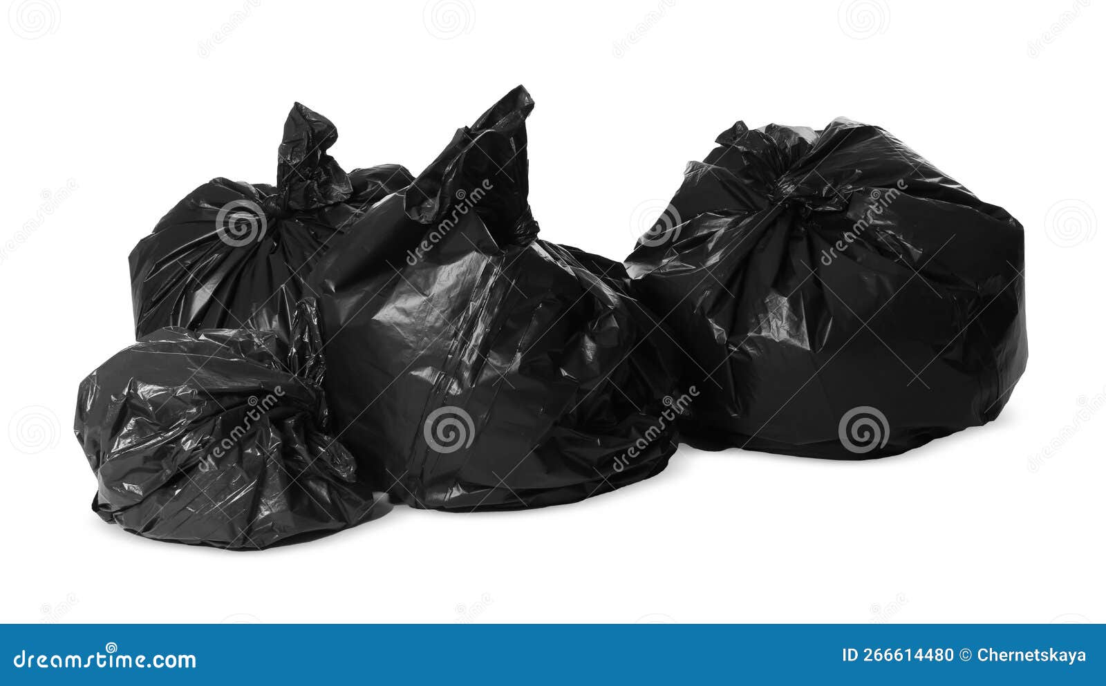 Trash Bags Full of Garbage Isolated on White Stock Photo - Image of ...