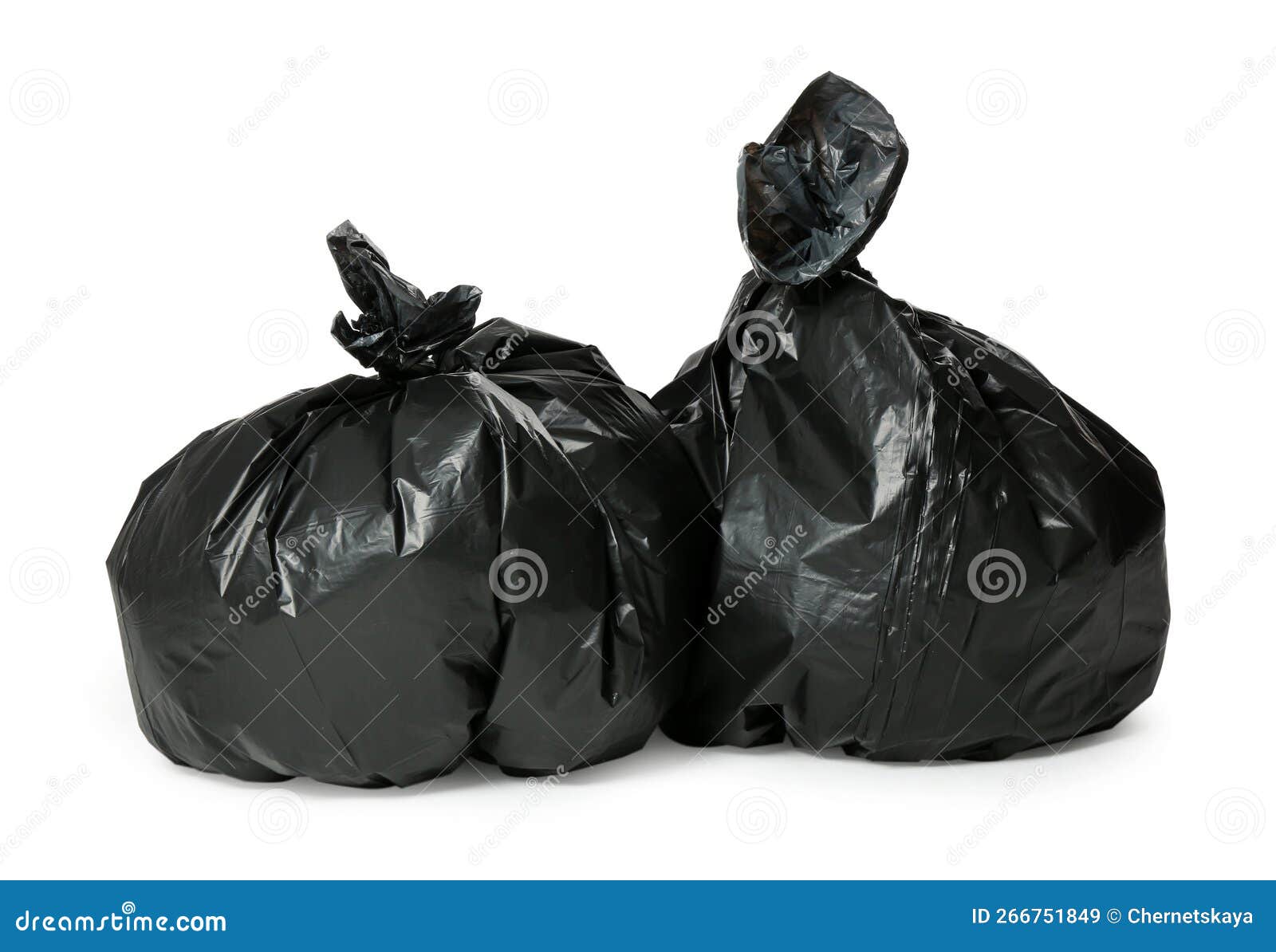 Trash Bags Full of Garbage Isolated on White Stock Image - Image of ...
