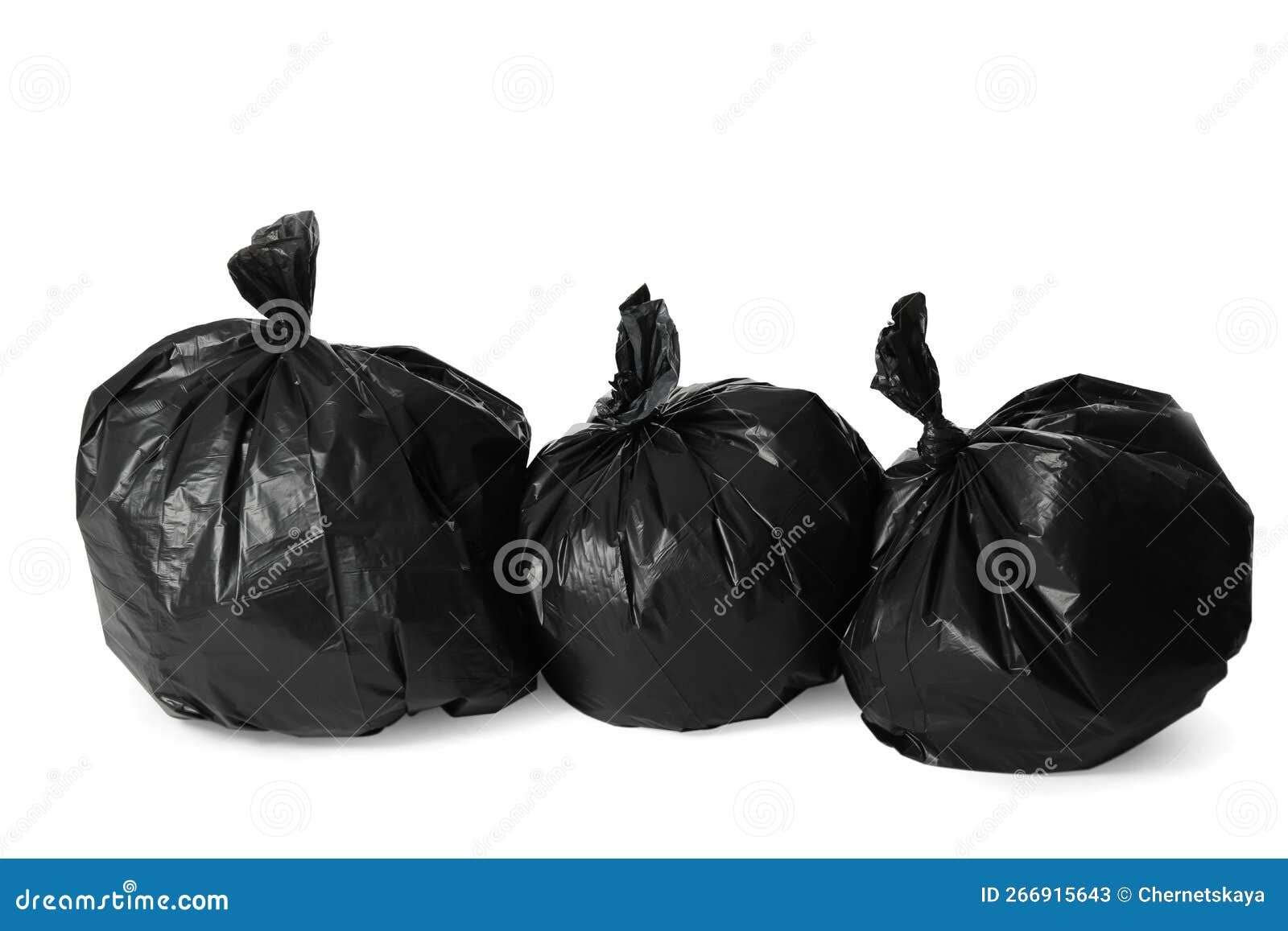 Trash Bags Full of Garbage Isolated on White Stock Image - Image of ...