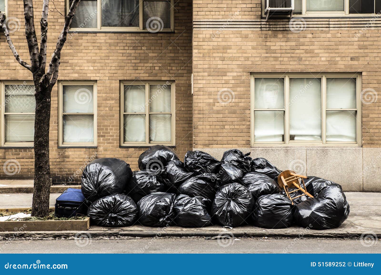 Trash Bags stock photo. Image of waste, city, sanitation - 51589252