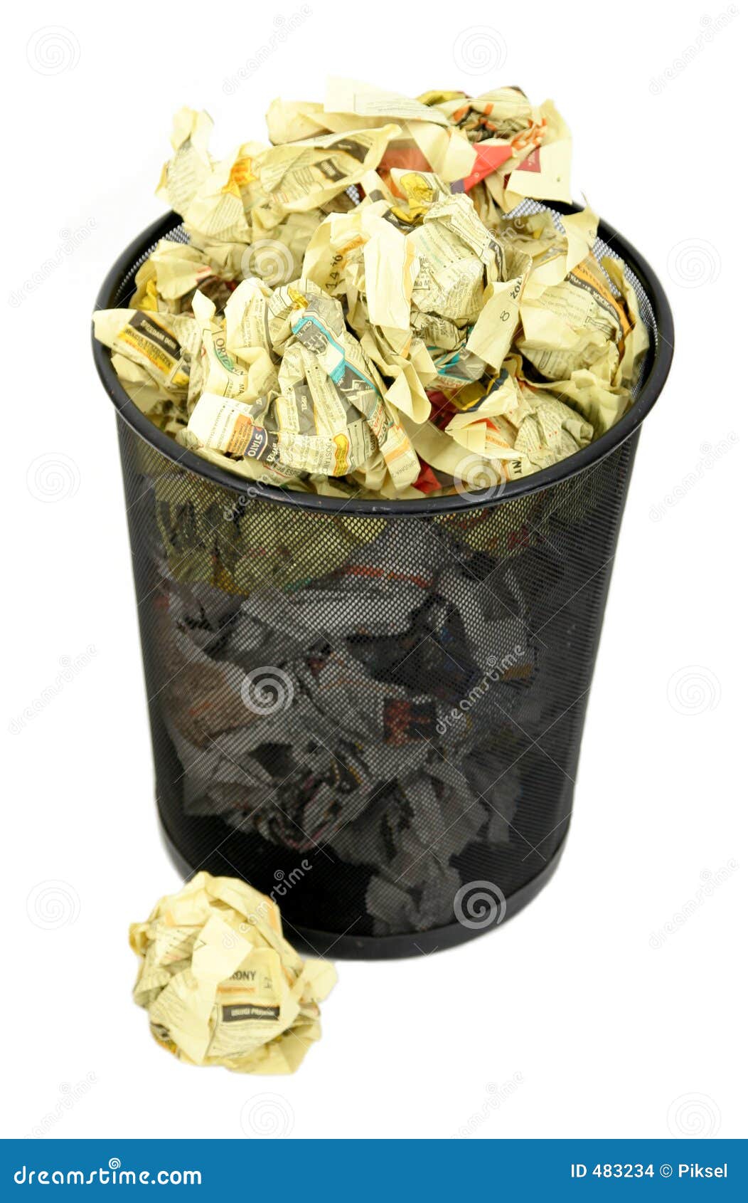 Trash Basket stock photo. Image of full, life, paper, still - 483234