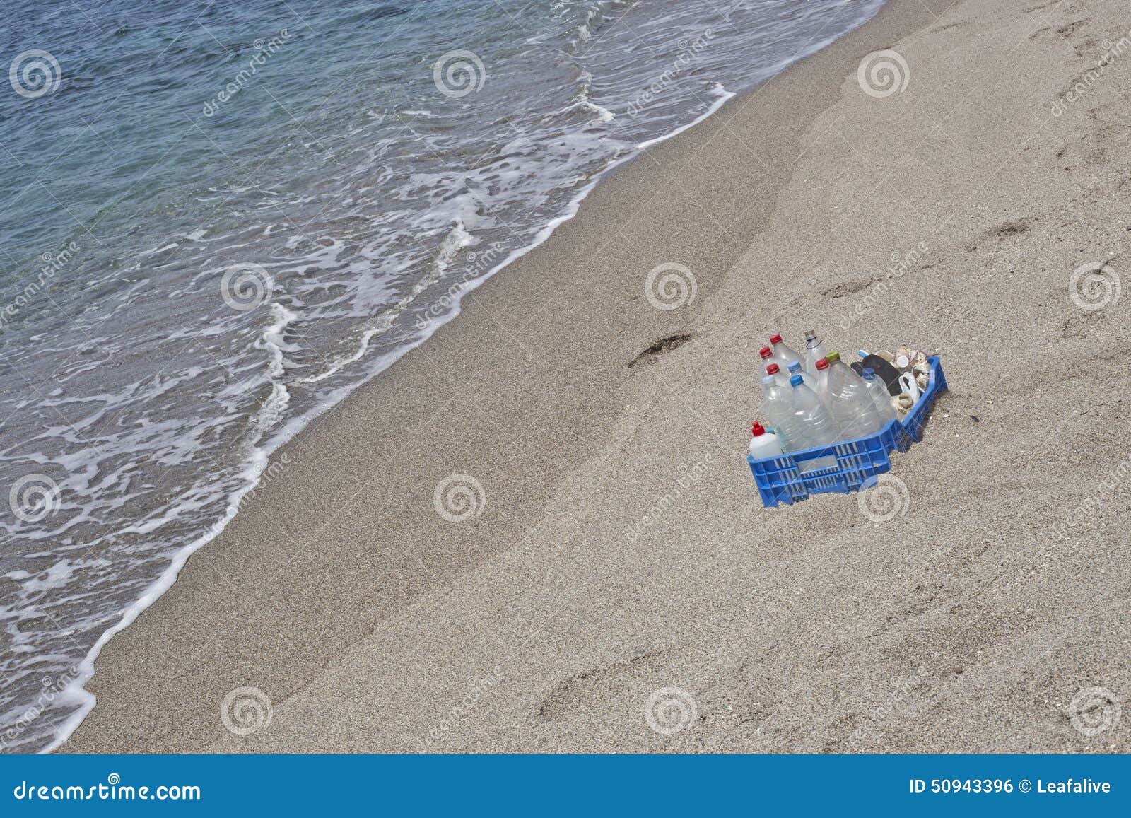 Trash in the beach,plastic stock photo. Image of waves - 50943396