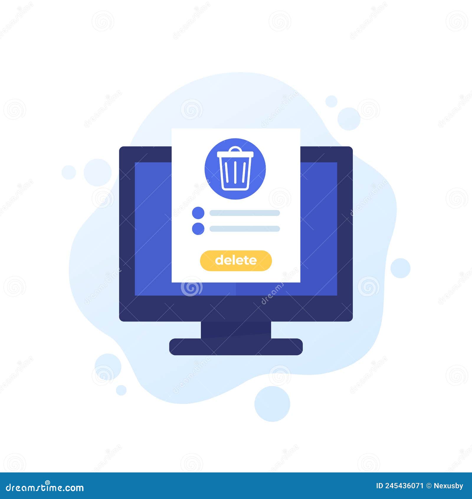Trash Bin in Computer, Delete Files Vector Icon Stock Vector ...