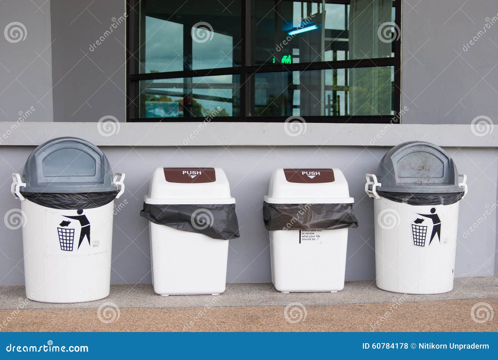 Trash bin corner stock photo. Image of waste, refuse - 60784178