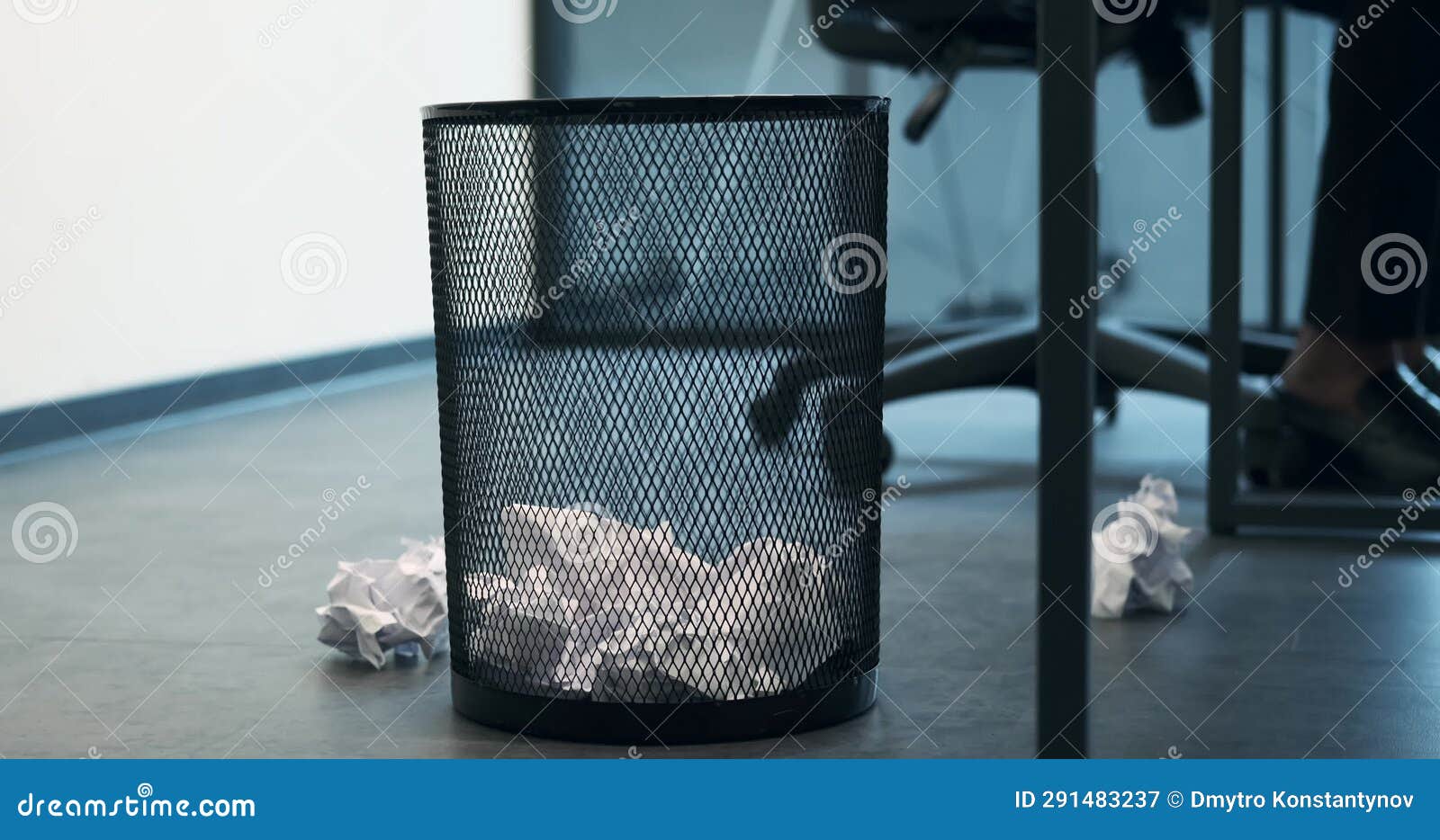 Trash Bin for Disposing Crumpled Papers Stock Video - Video of ...