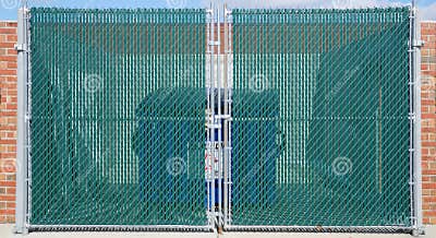 Trash bin gate stock image. Image of gate, collection - 8298845