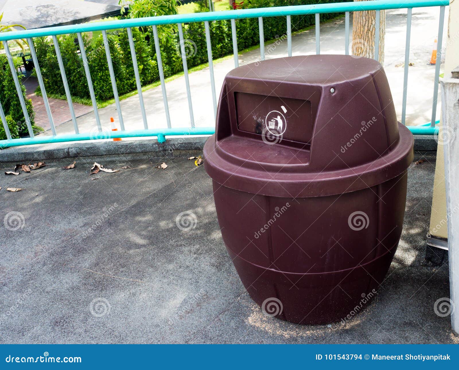 Trash bin stock photo. Image of plastic, waste, green - 101543794