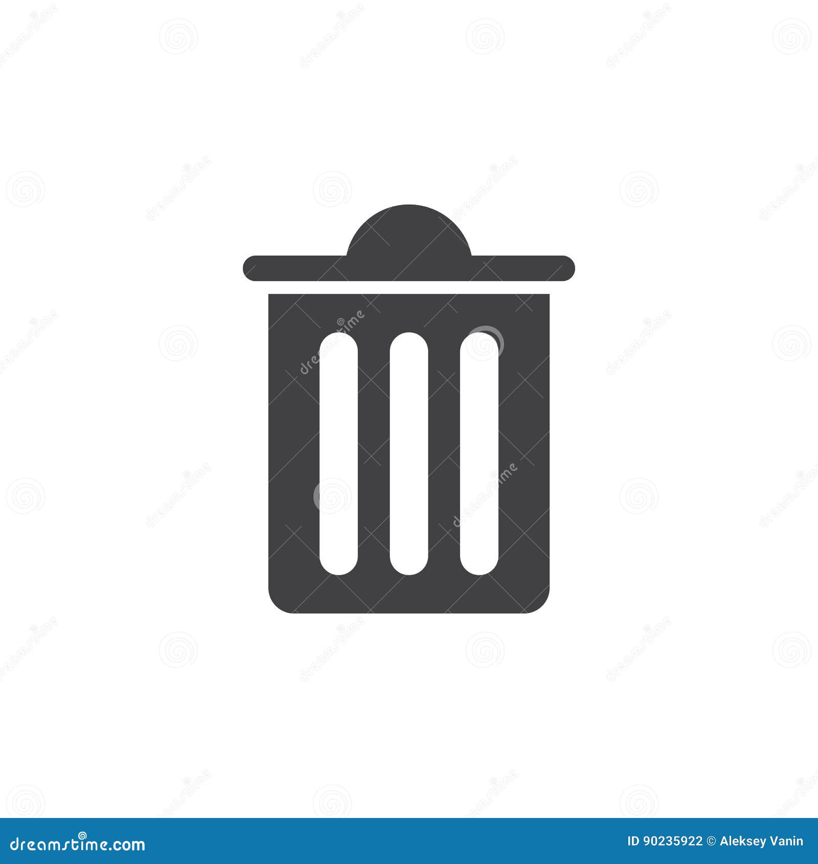 Trash Bin Icon , Delete Solid Logo Illustration, Pictogram Stock ...