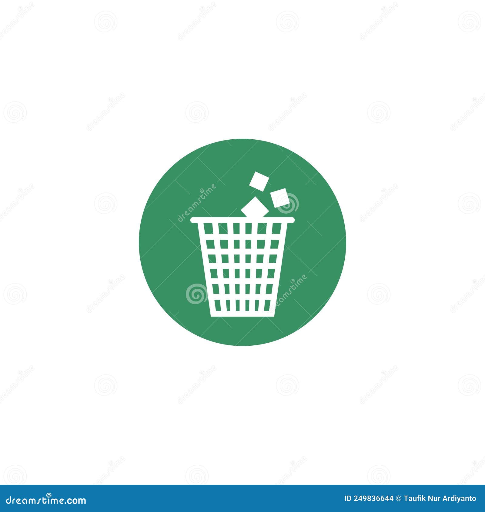 Trash Bin Icon Logo Design Illustration Template Stock Illustration ...