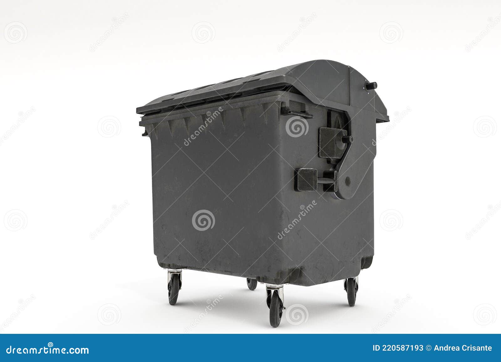 Trash Bin Isolated on White Background Stock Illustration ...