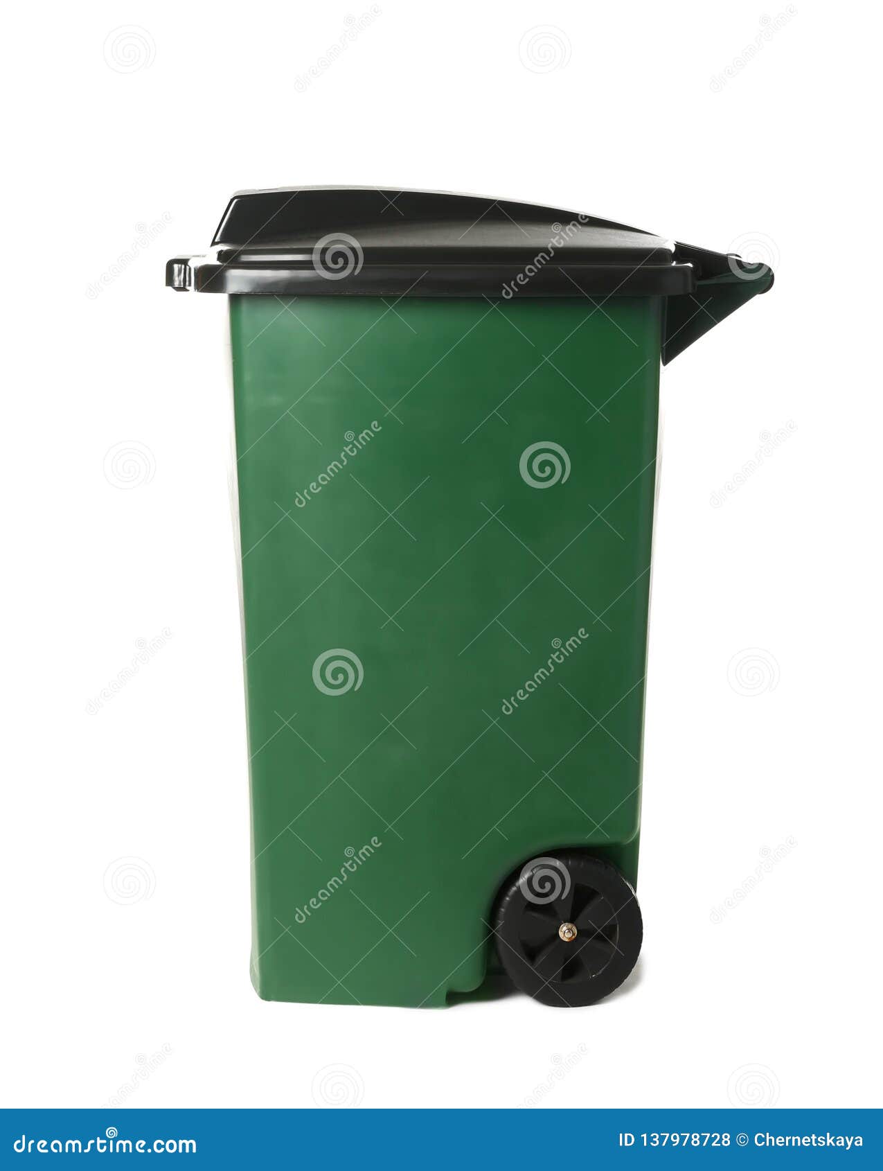 Trash Bin on White. Waste Recycling Stock Photo - Image of material ...