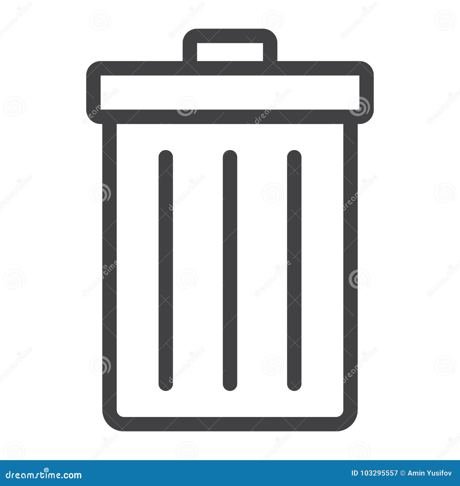 Trash Can Icon. Waste Recycling Sign. Symbol Made From Green Arrows ...