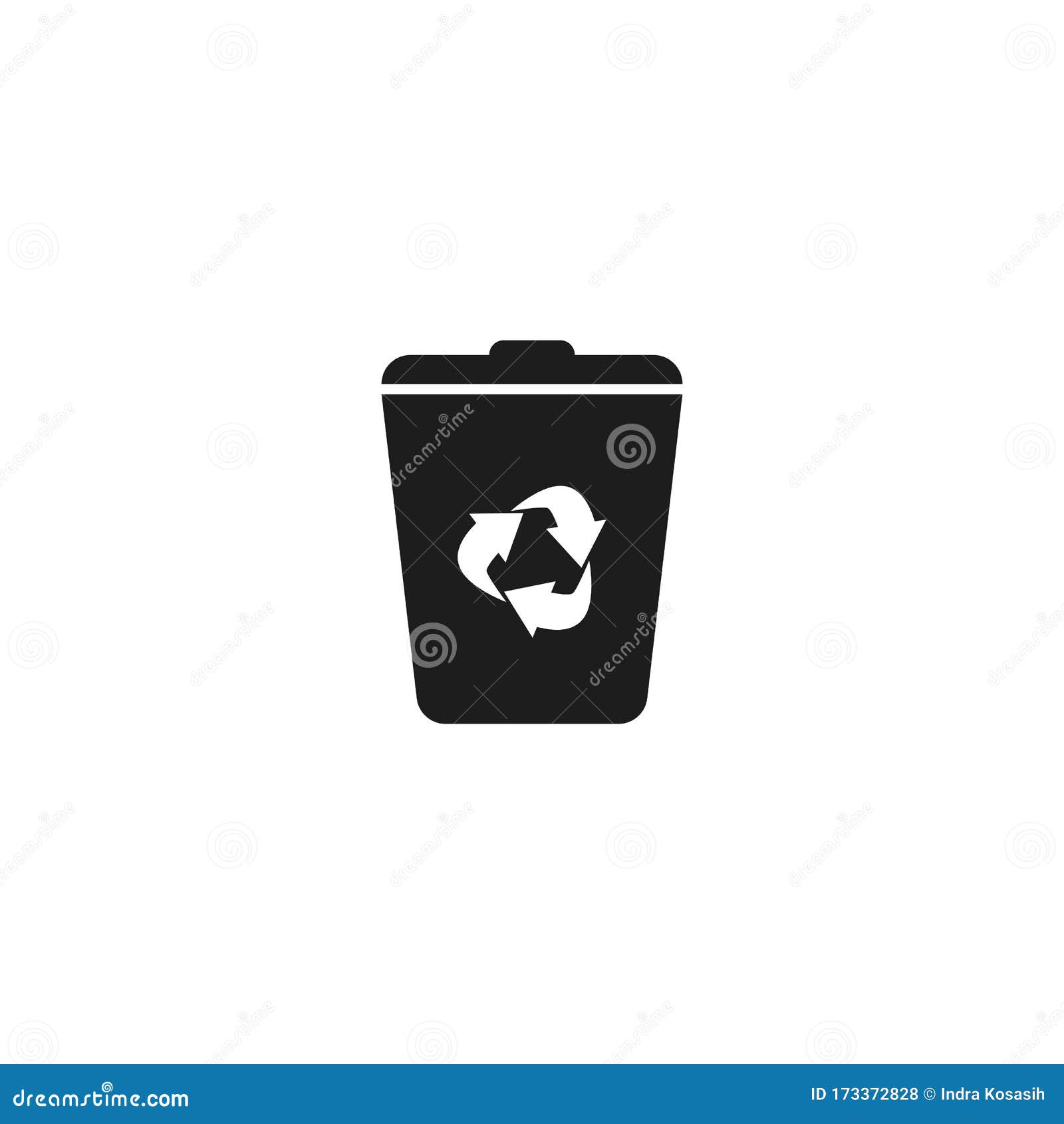Trash Bin Logo Icon Vector Template Stock Vector - Illustration of ...