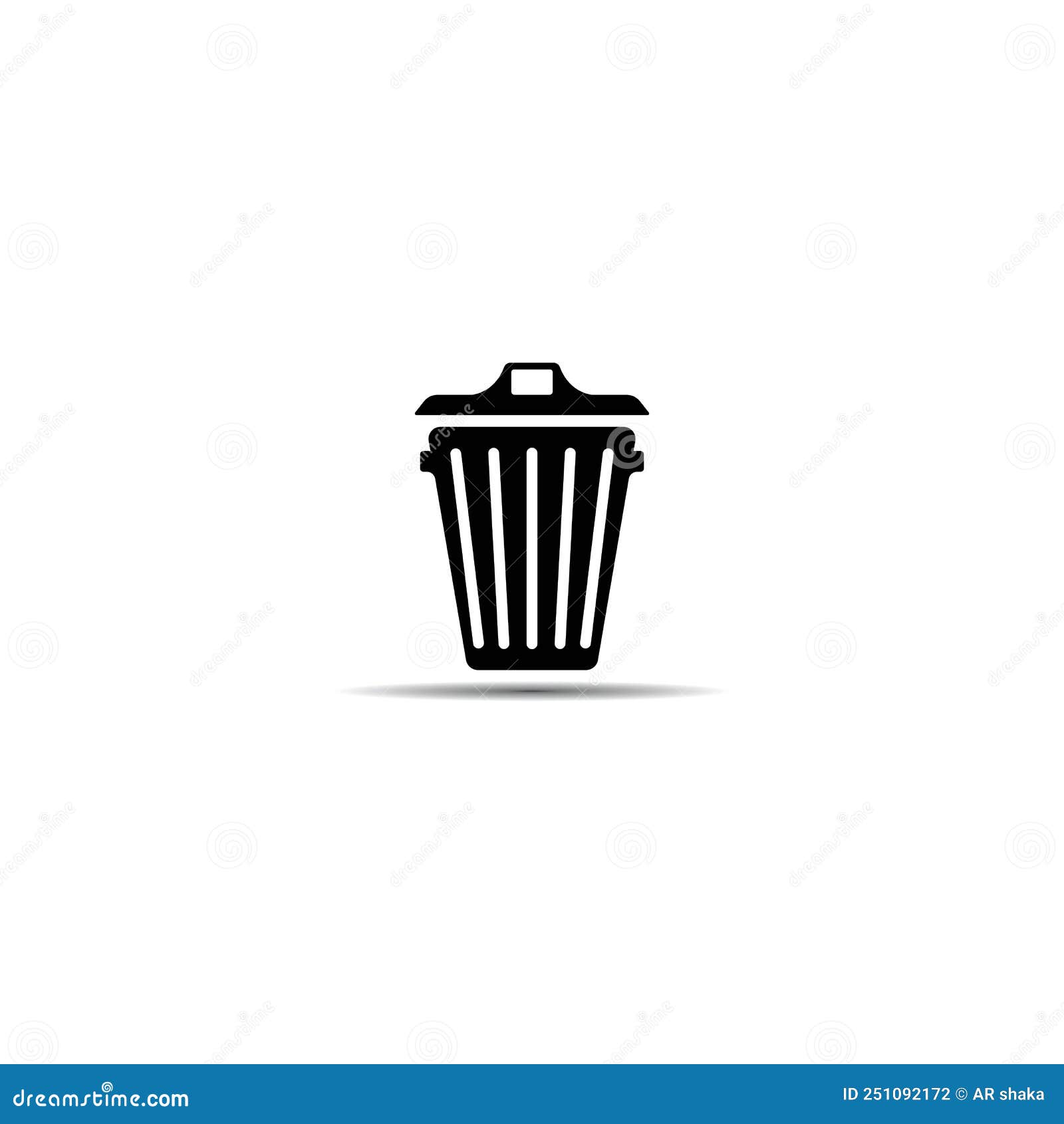 Trash Bin Logo Icon Vector Template Stock Vector - Illustration of ...