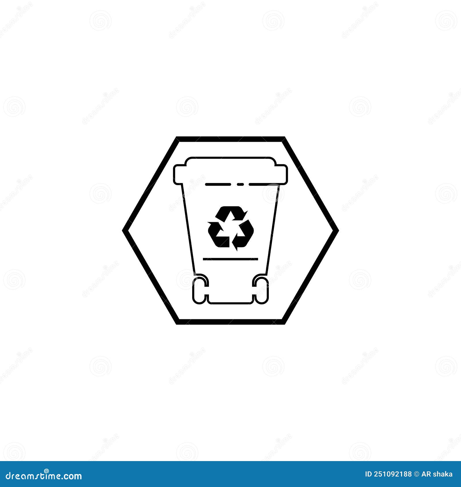 Trash Bin Logo Icon Vector Template Stock Vector - Illustration of ...