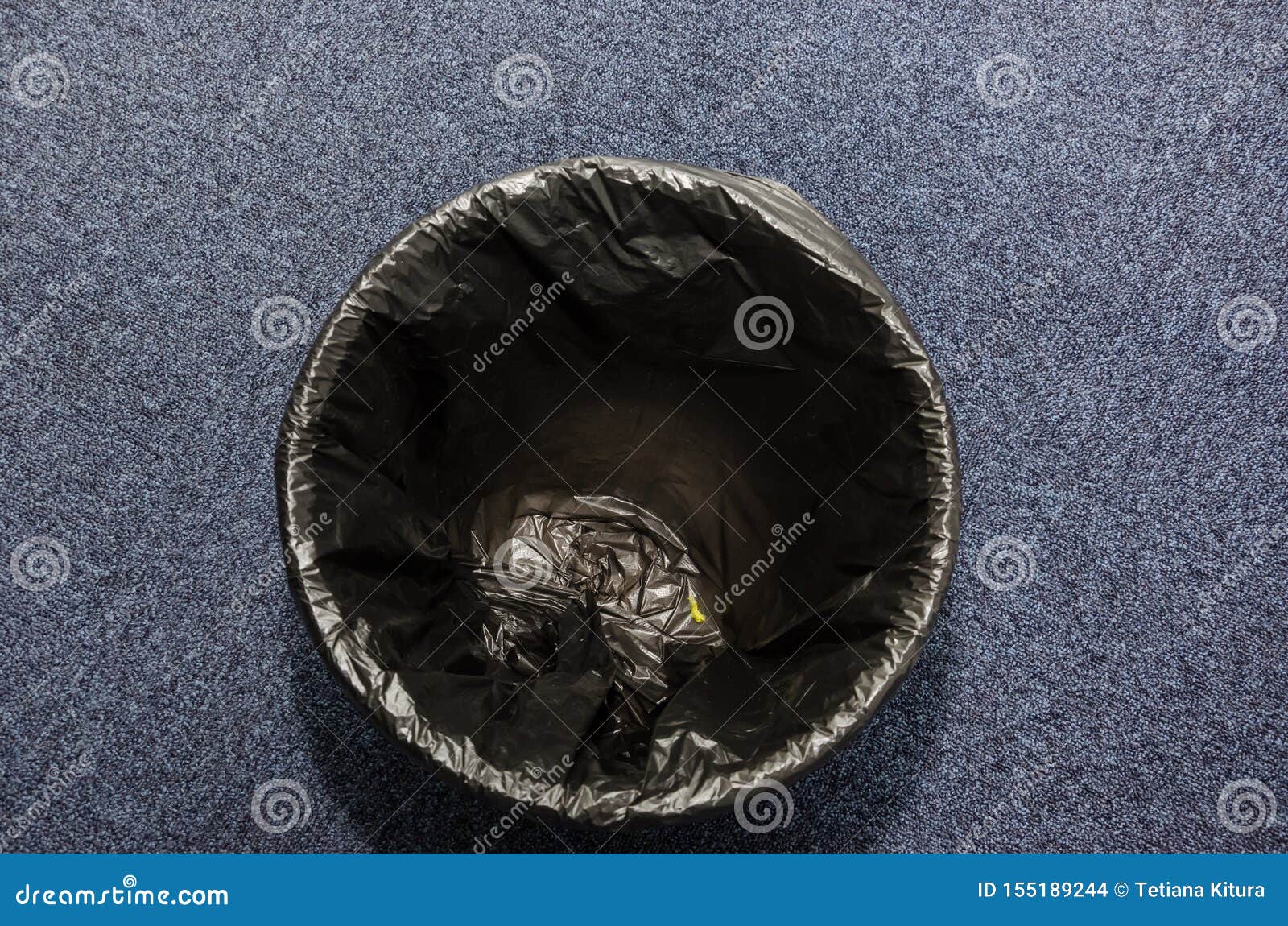 Trash Bin in Office Close-up, Top View Stock Photo - Image of empty ...