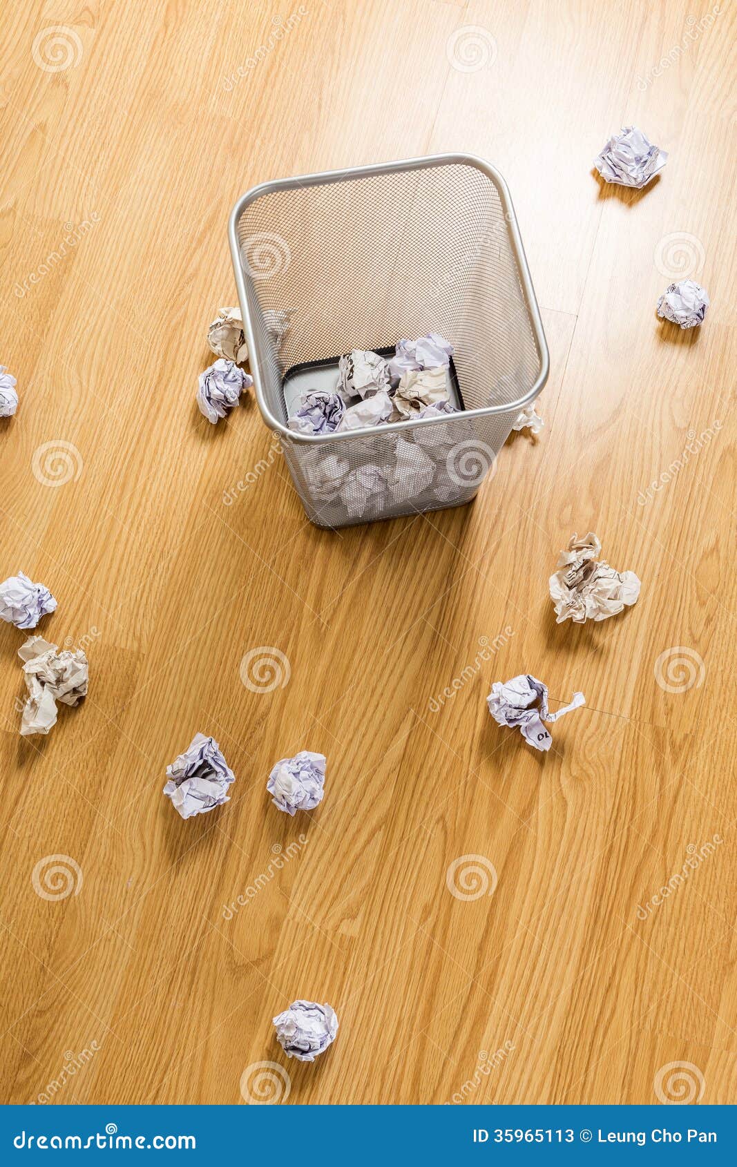 Trash bin and paper ball stock image. Image of ball, garbage - 35965113