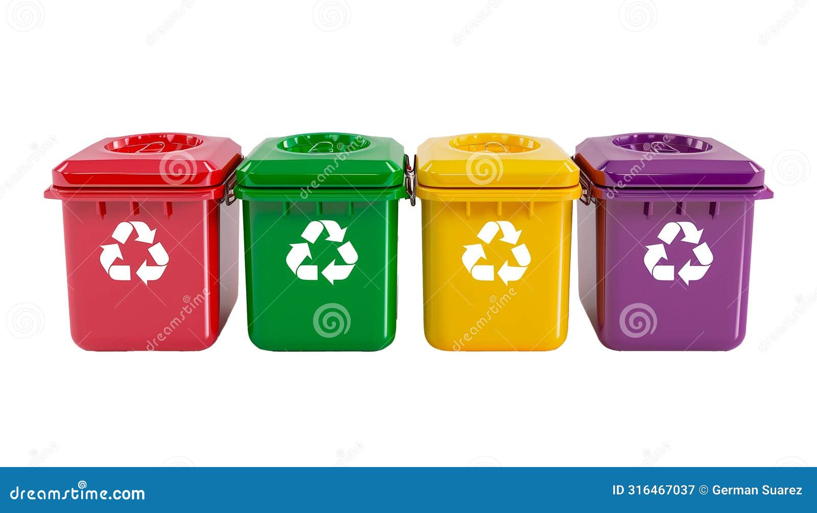 Trash Bin for Separate Garbage Collection, Different Colors and ...