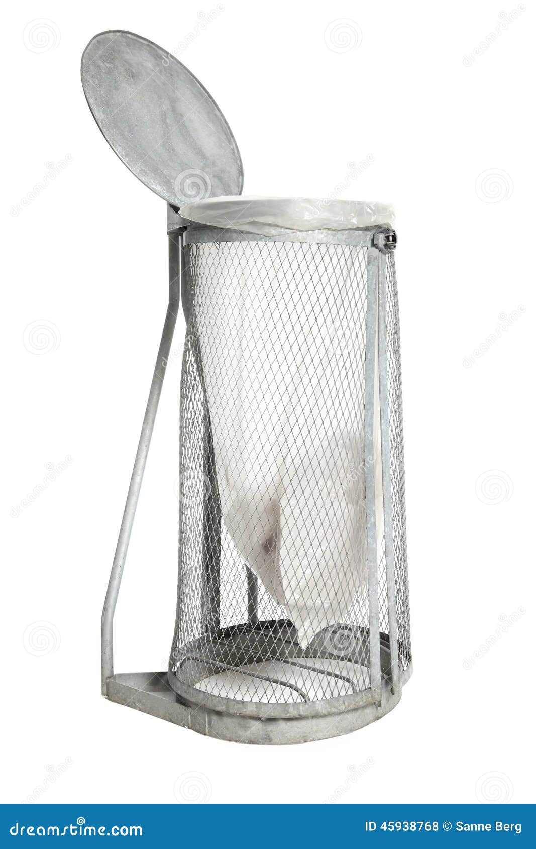 Trash Bin on White Background Stock Photo - Image of object, shot: 45938768