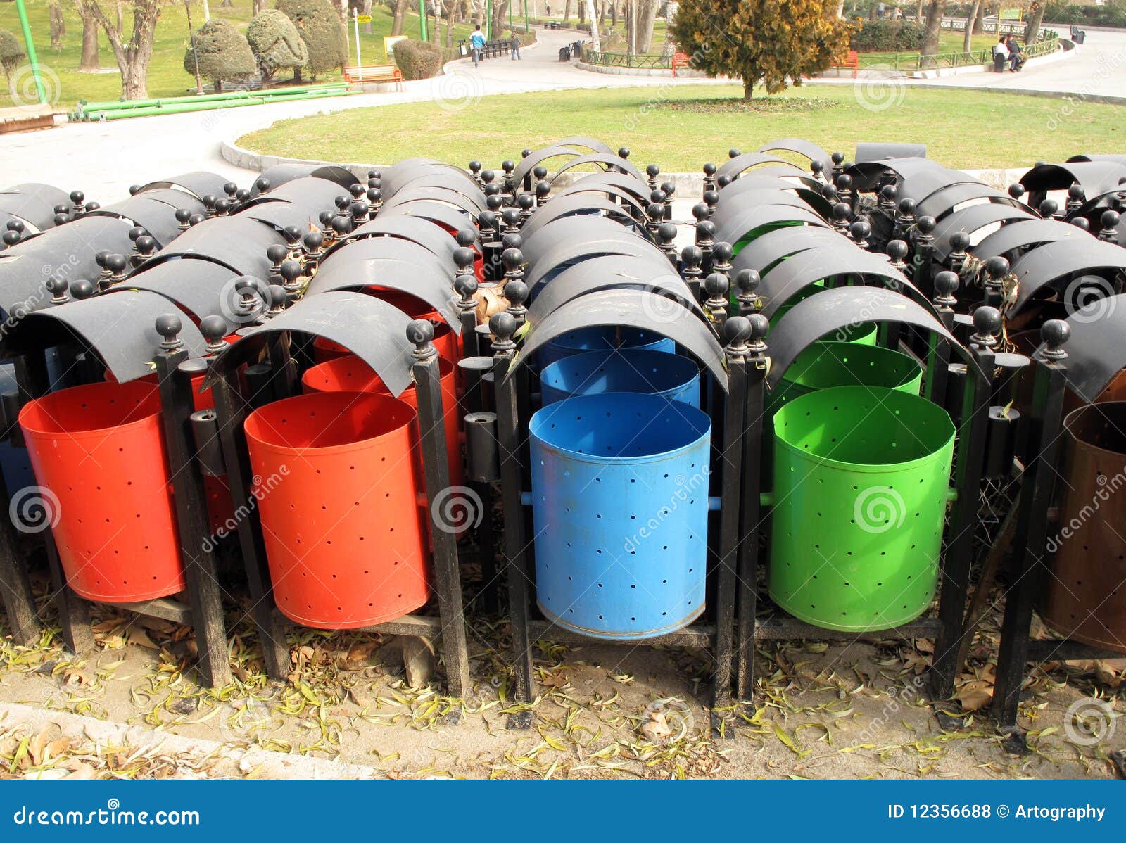 Trash Bins With Organic Waste For Composting On White Background ...