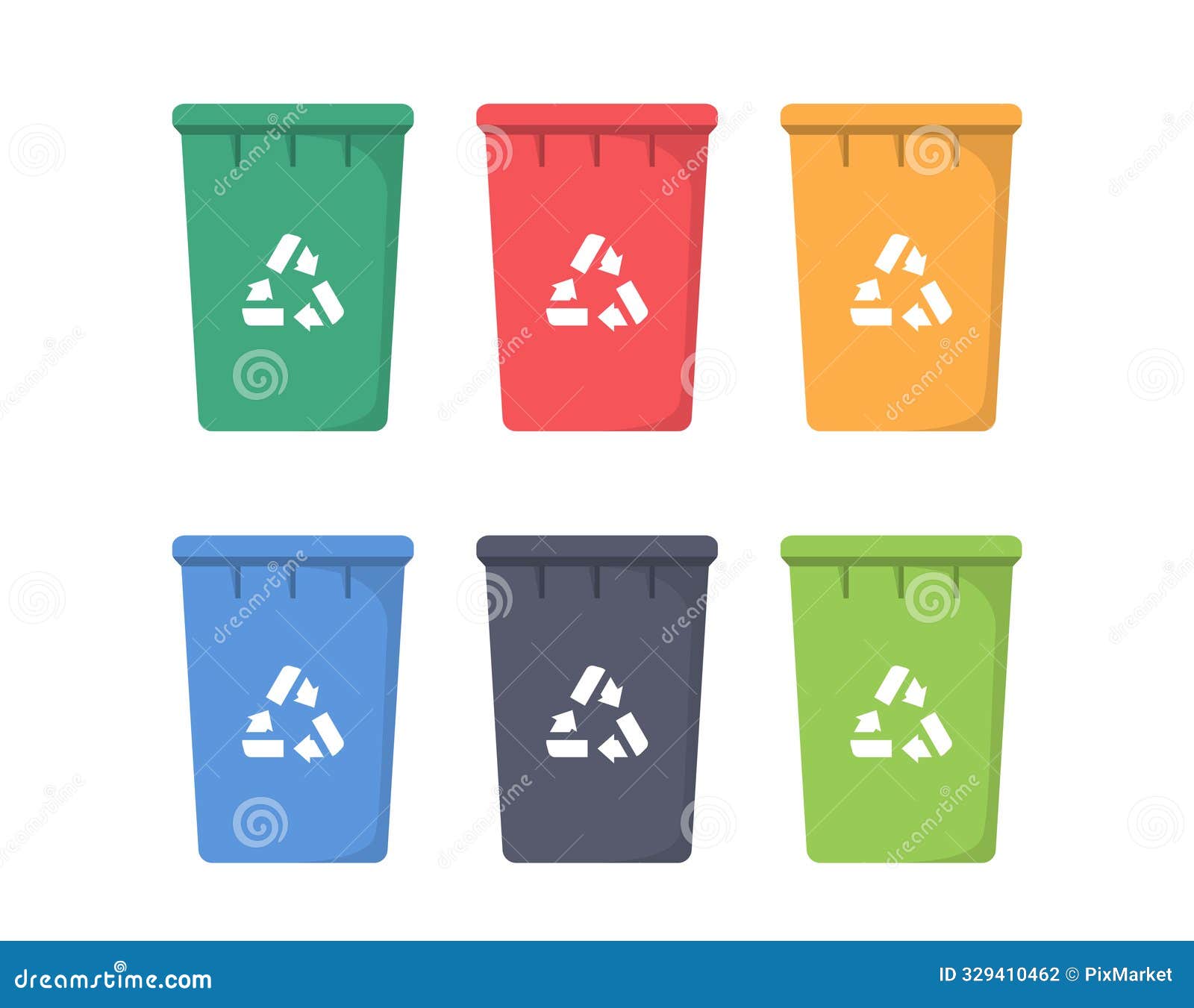 Trash Bins stock vector. Illustration of basket, waste - 329410462