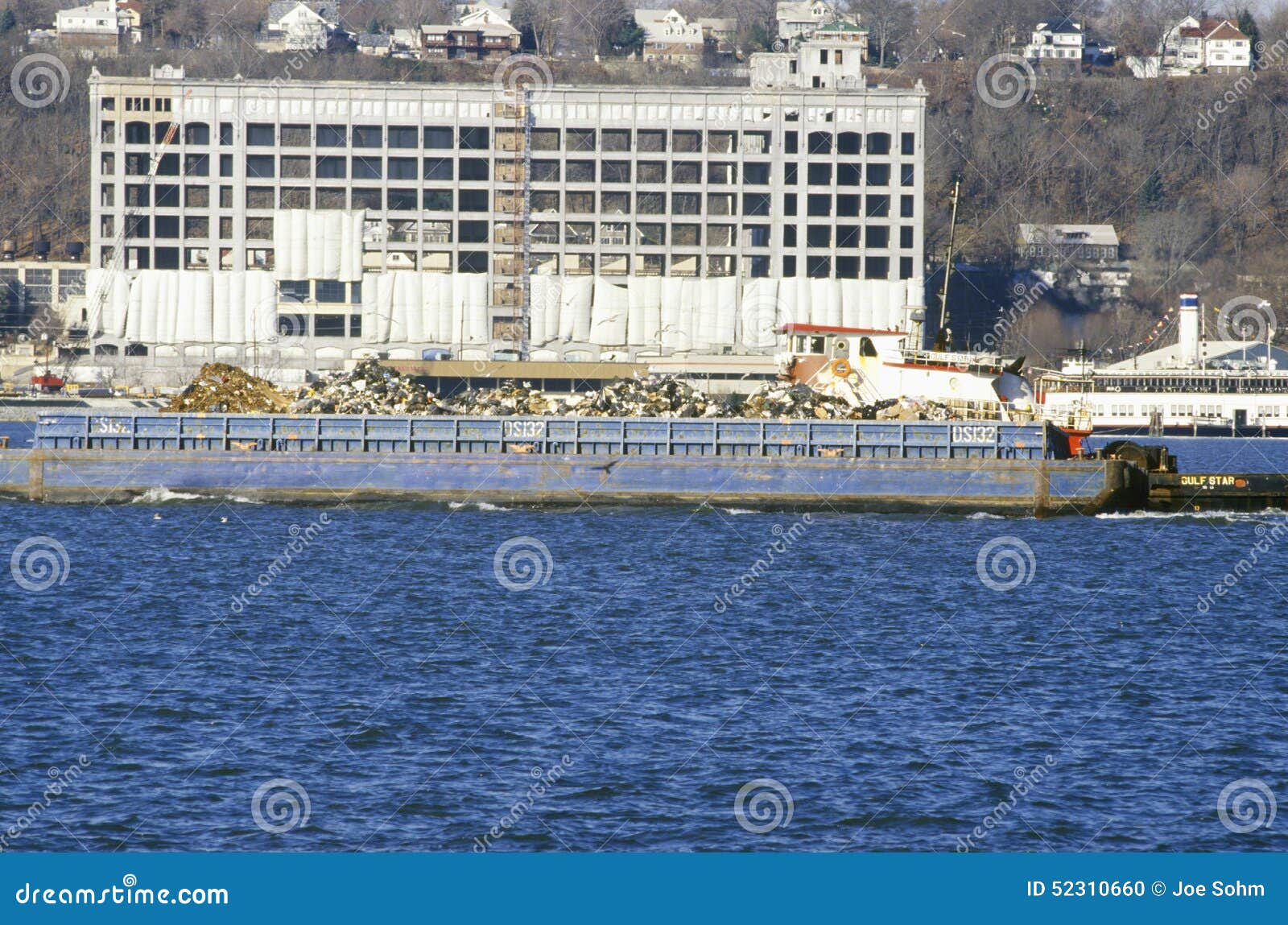 A Trash Boat on the Hudson River New York Editorial Image - Image of ...