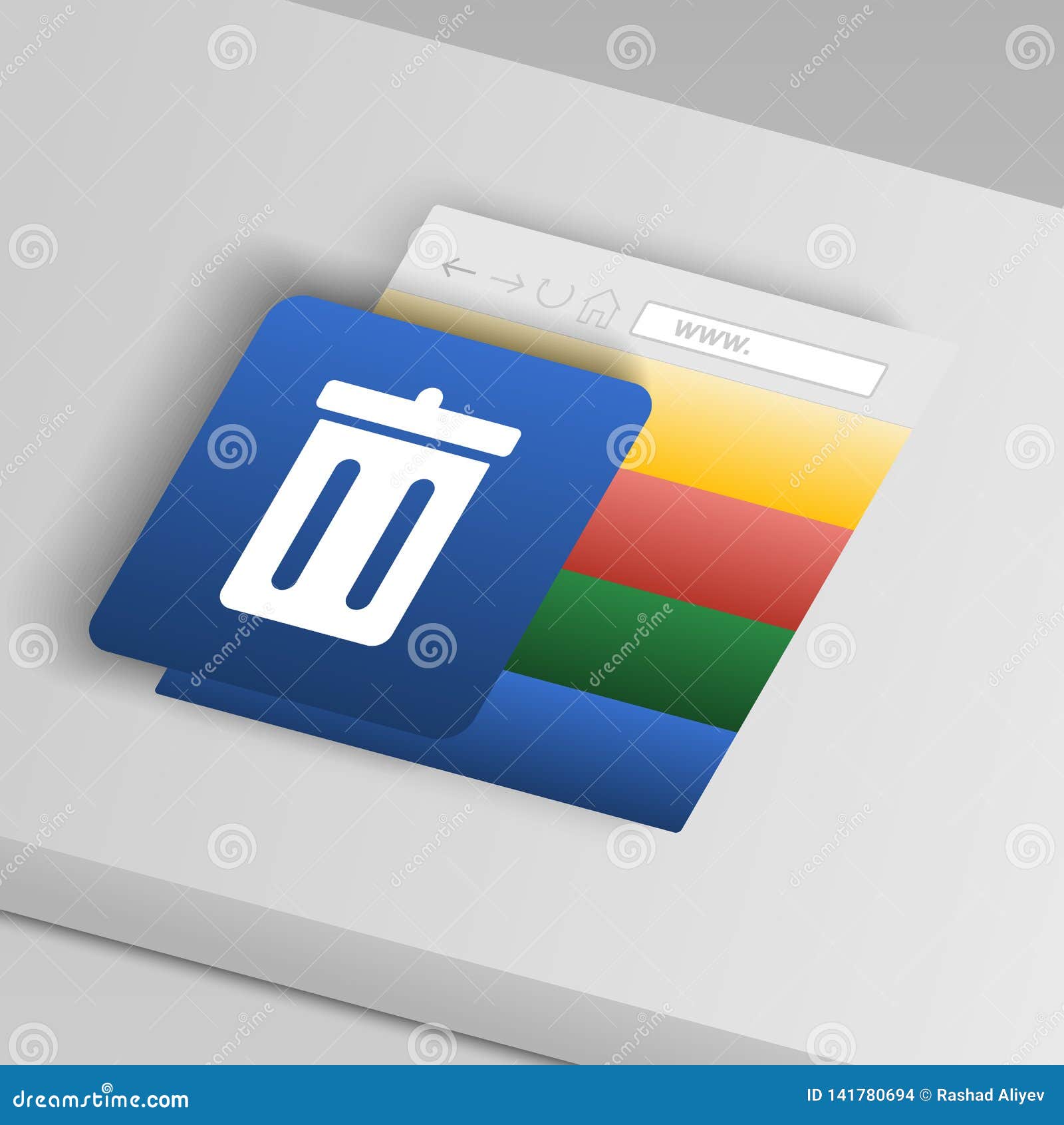 Trash Box Icon. from Collection Button Icons Stock Illustration ...