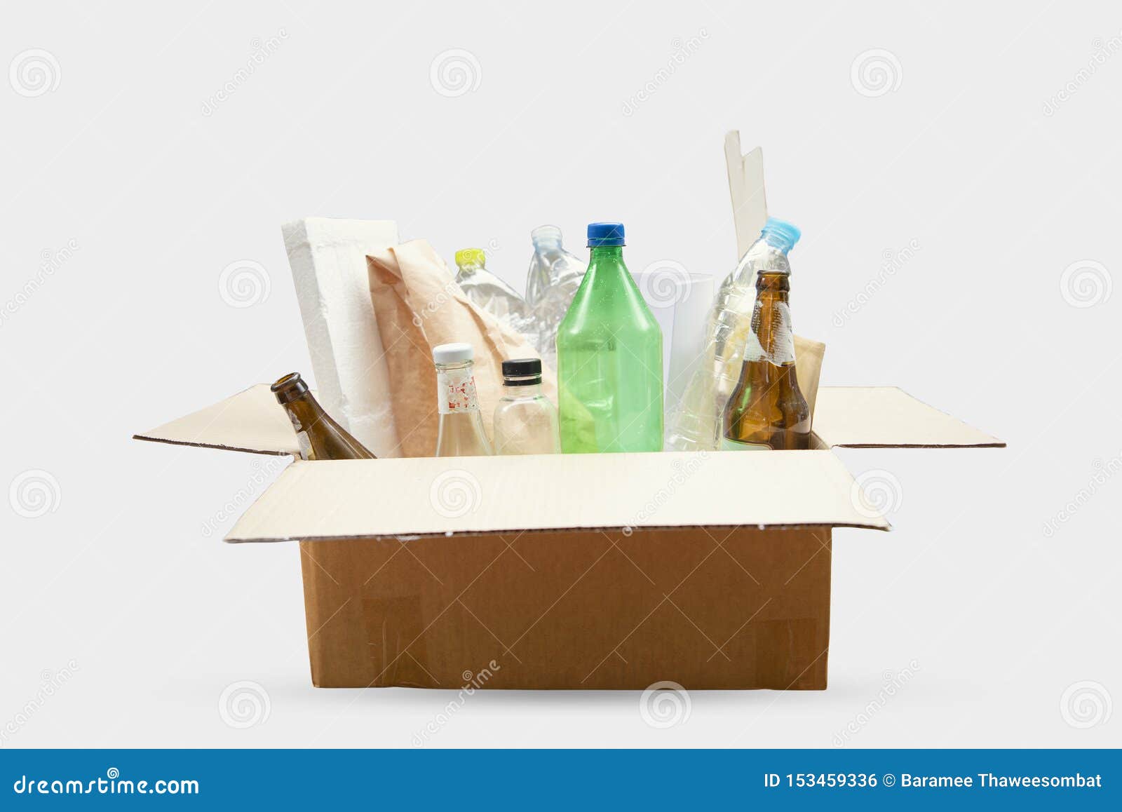 Trash Box for Recycle and Reduce Ecology Environment. Concept Save the ...