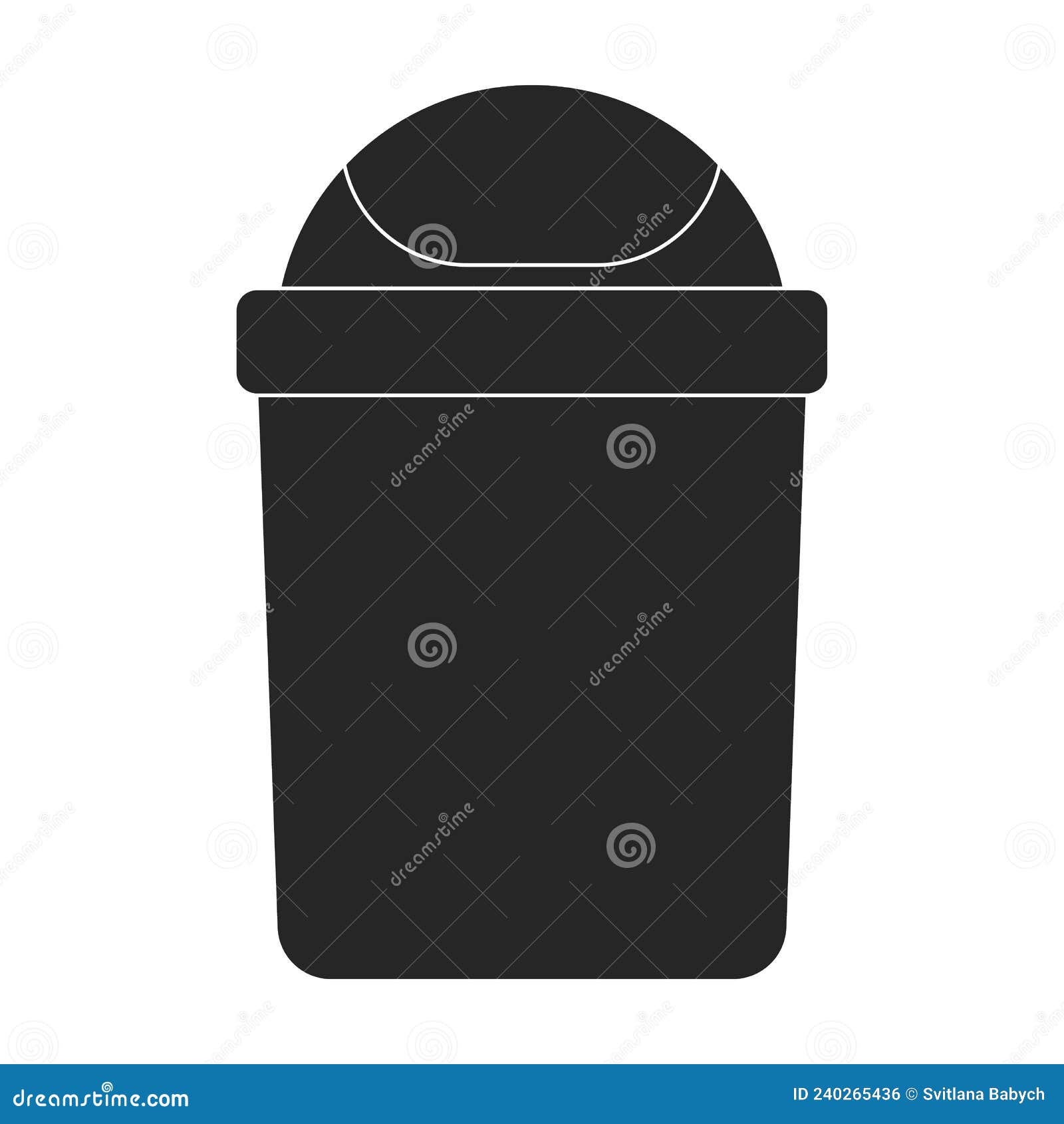Trash Box Vector Icon.Cartoon Vector Icon Isolated on White Background ...