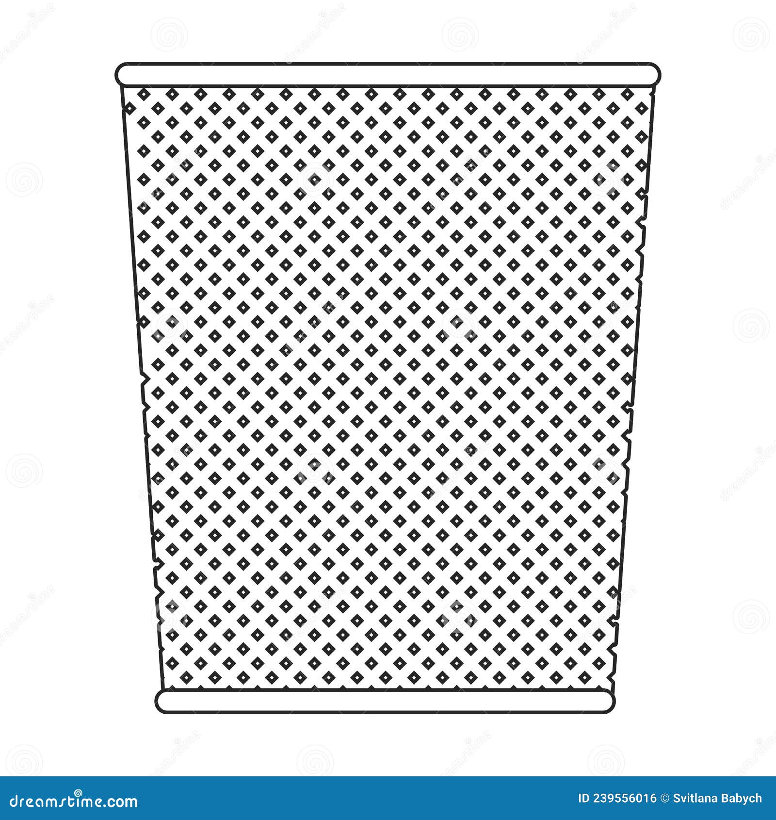 Trash Box Vector Icon.Outline Vector Icon Isolated on White Background ...