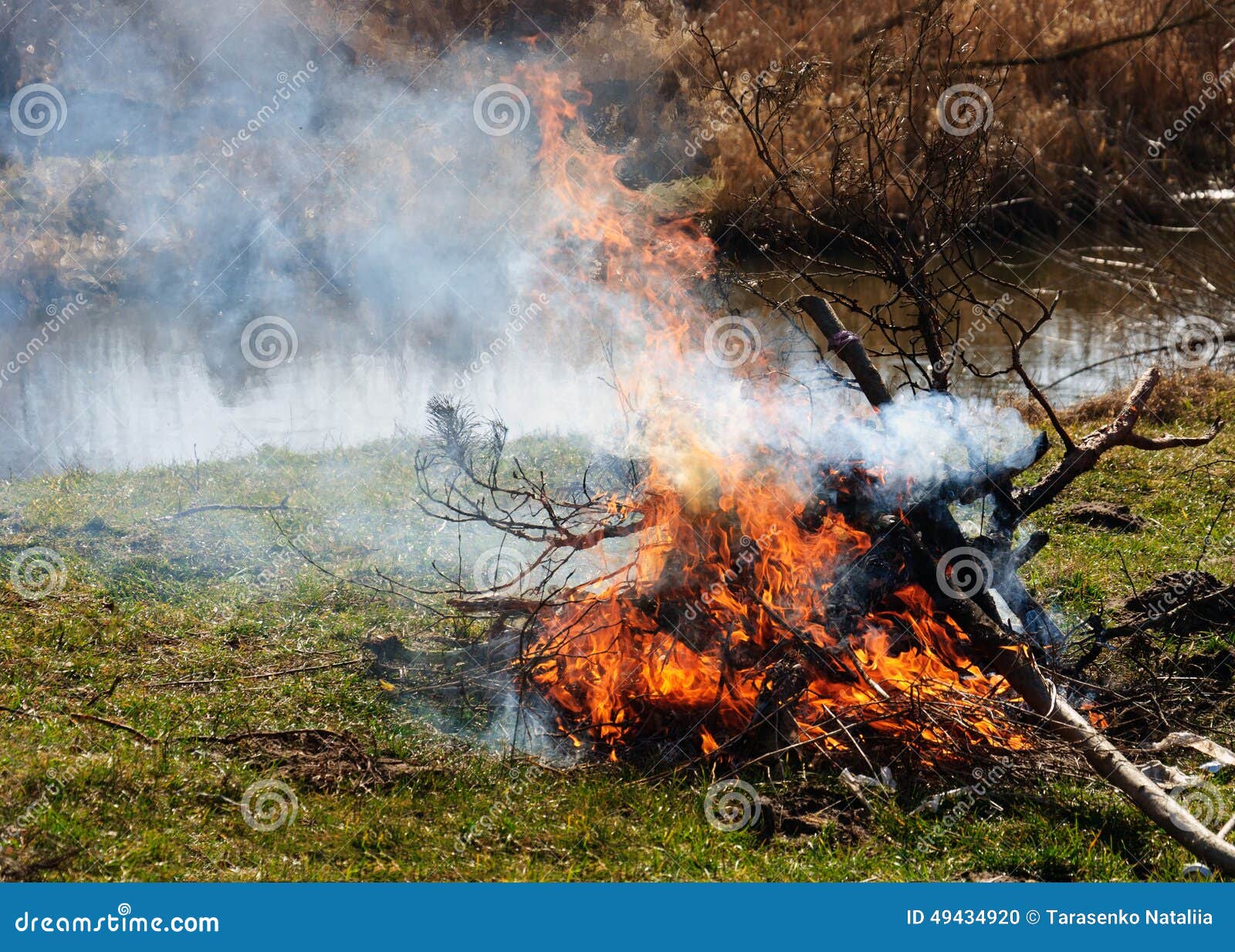 Trash Burning Creating Smoke Stock Photo - Image of climate, flammable ...