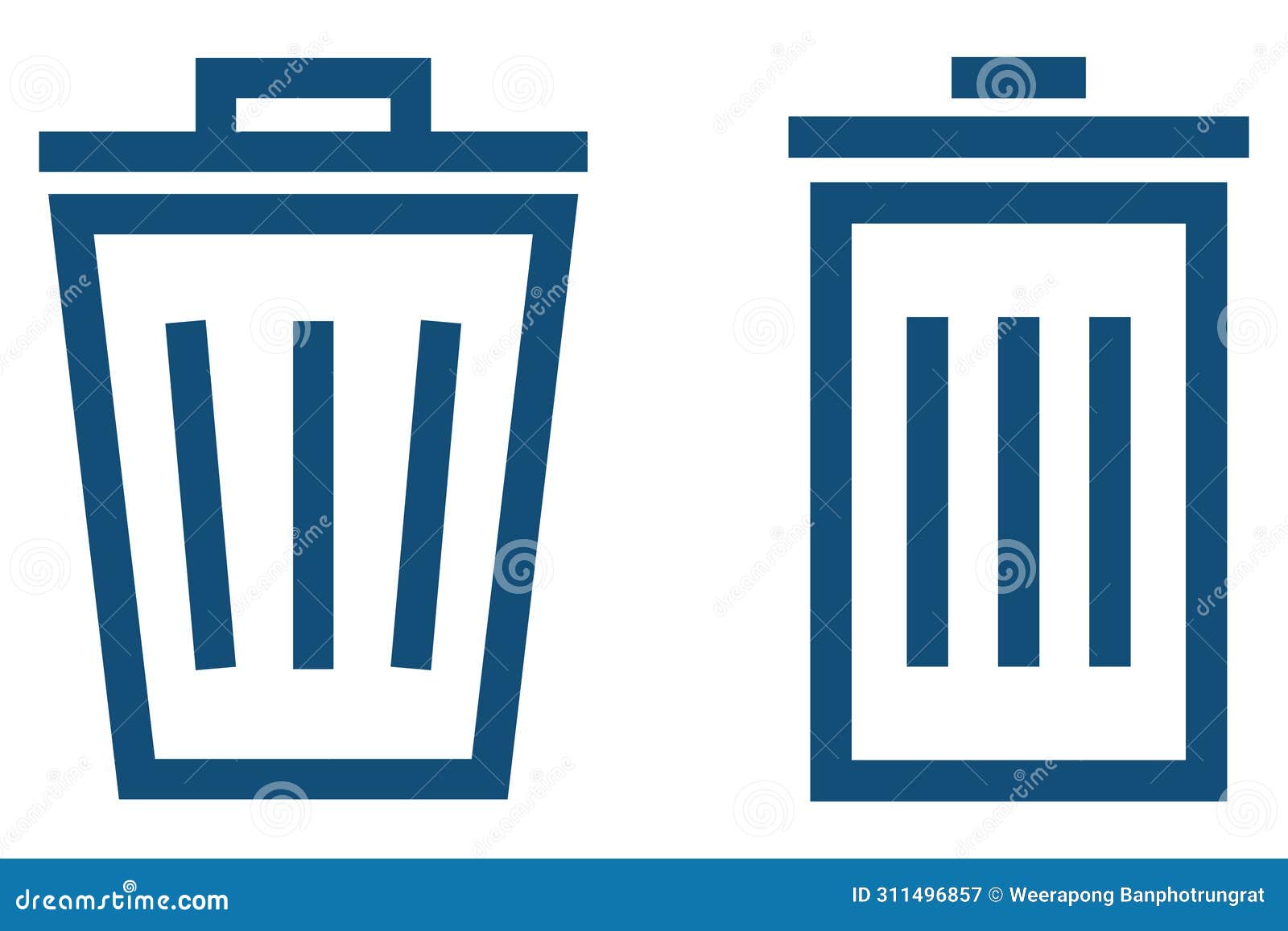 Trash Can Icon for Keep Clean of the Area, Delete Button on Technology ...