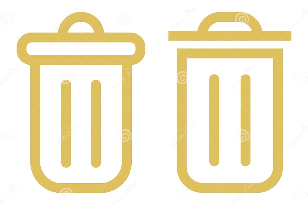 Trash Can Icon for Keep Clean of the Area, Delete Button on Technology ...