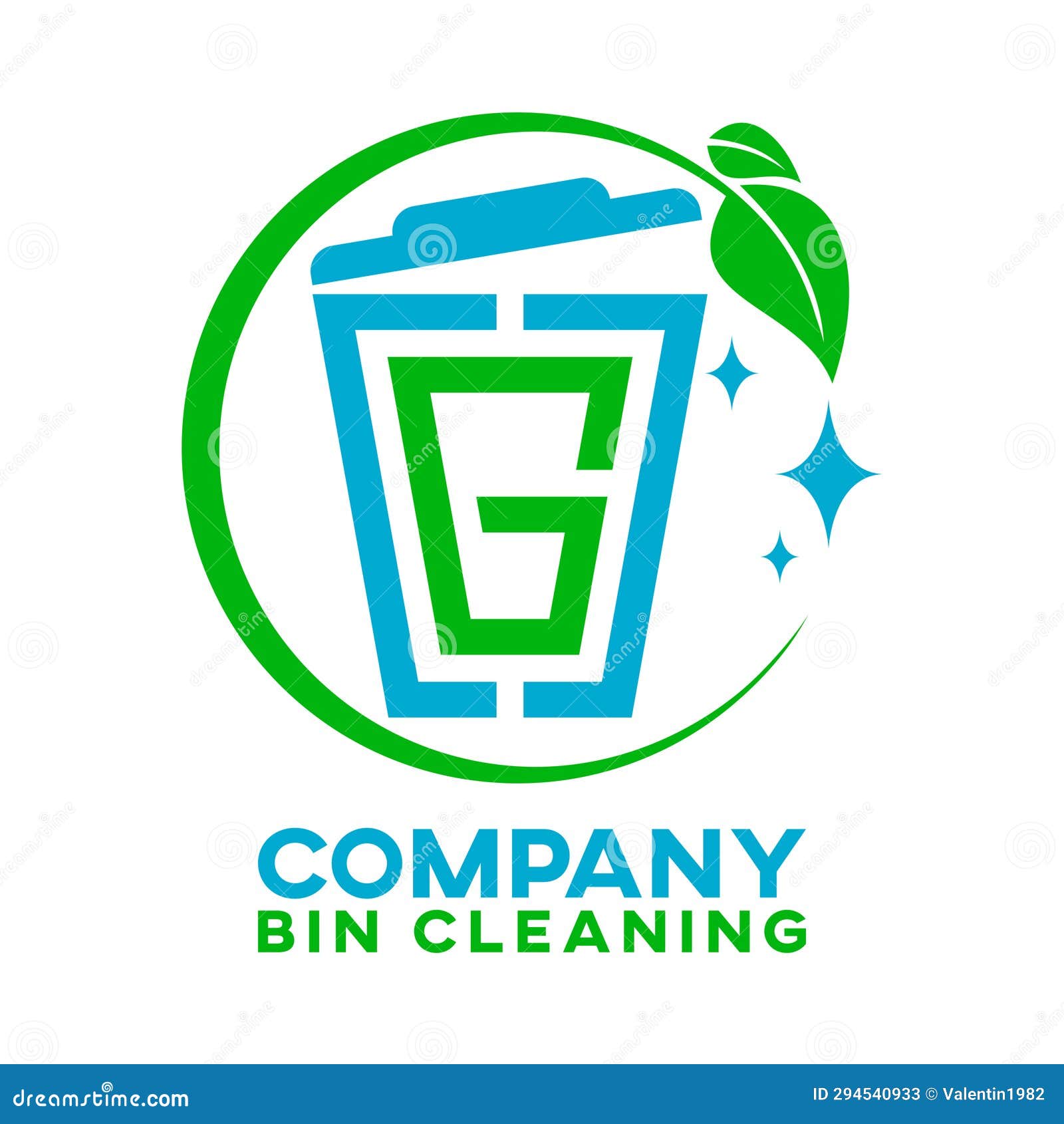 Trash Can Bin Cleaning Logo Stock Vector - Illustration of service ...