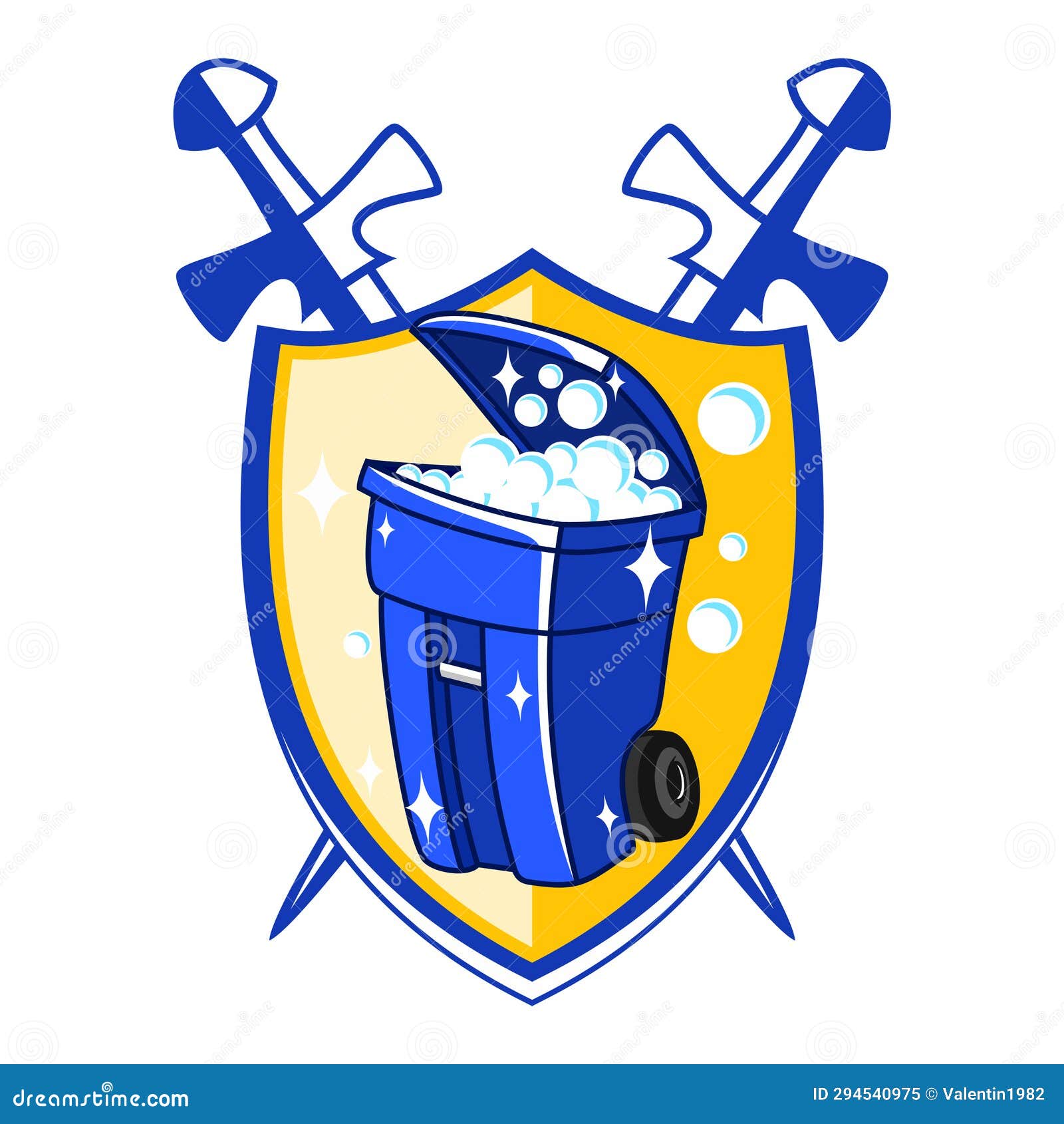 Trash Can Bin Cleaning Logo Stock Vector - Illustration of service ...