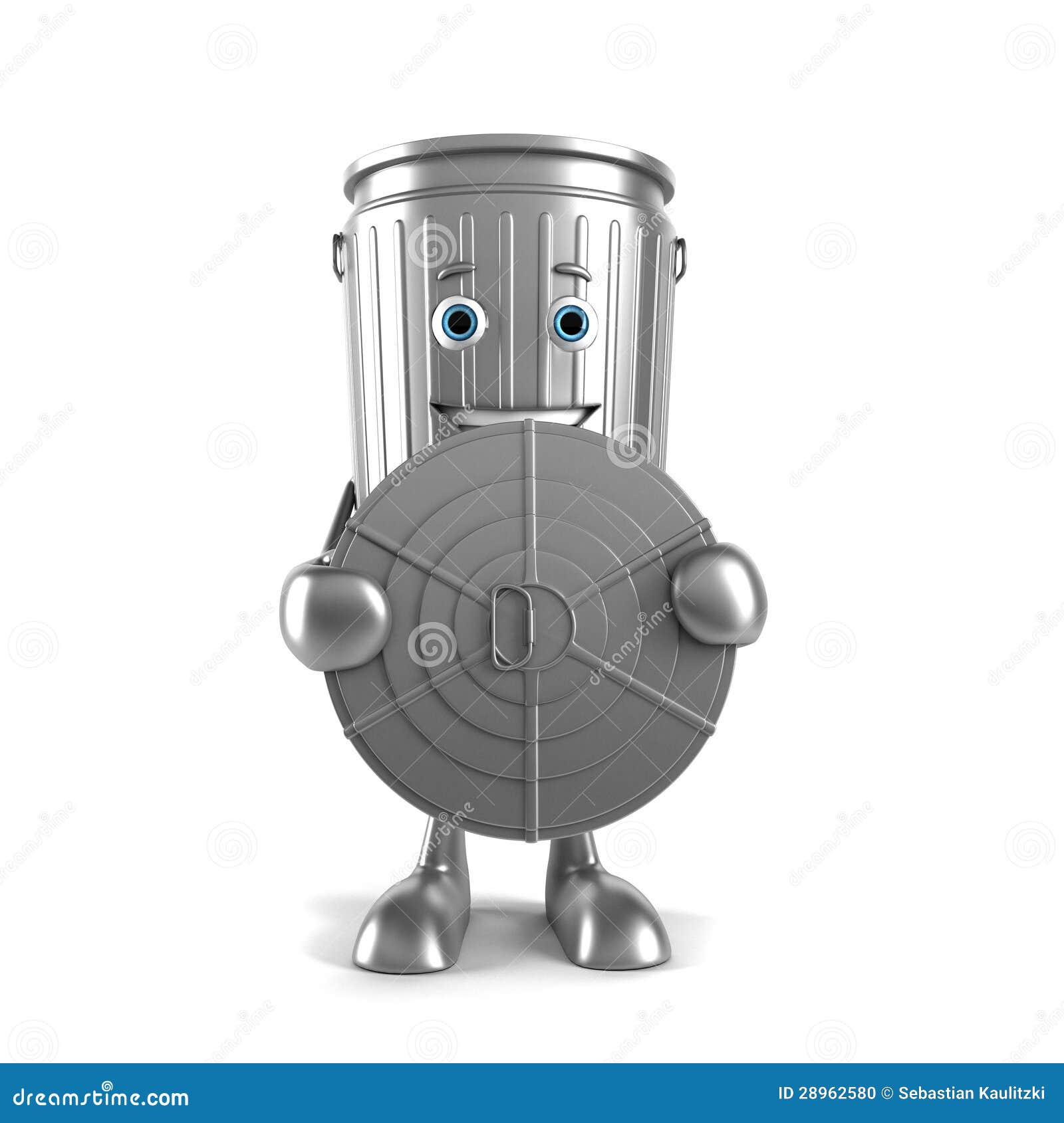 Trash can character stock illustration. Illustration of deposit - 28962580